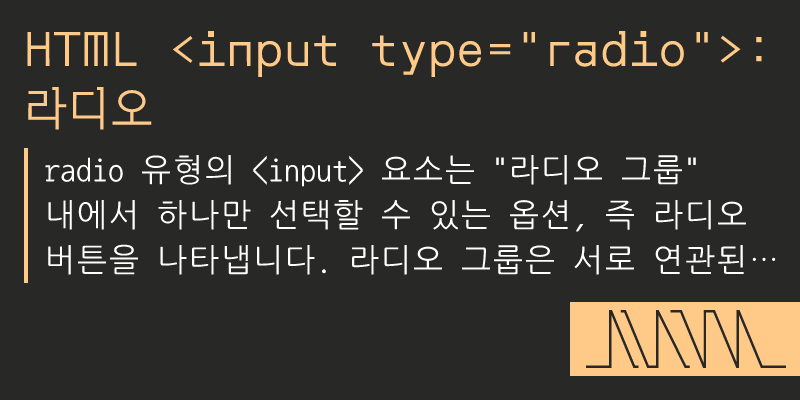 HTML : 라디오 - sorto.me